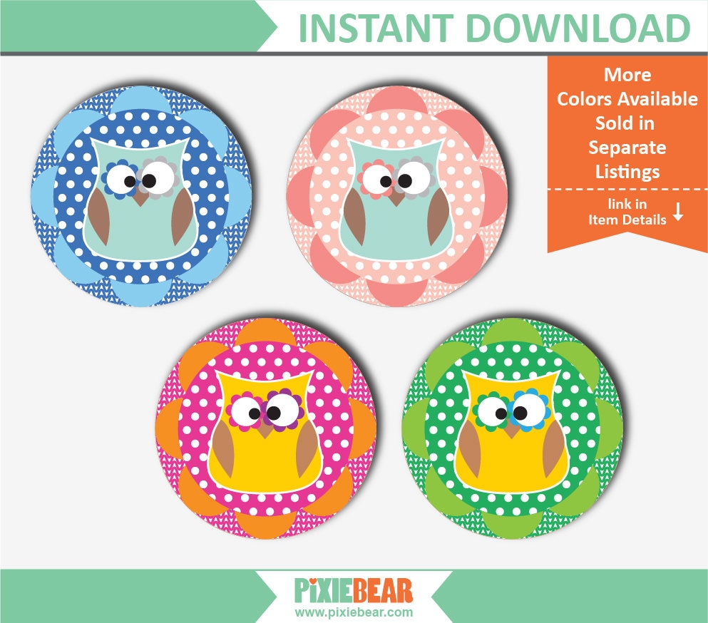 Owl Birthday Decorations and Invitations Printable Owl | Etsy