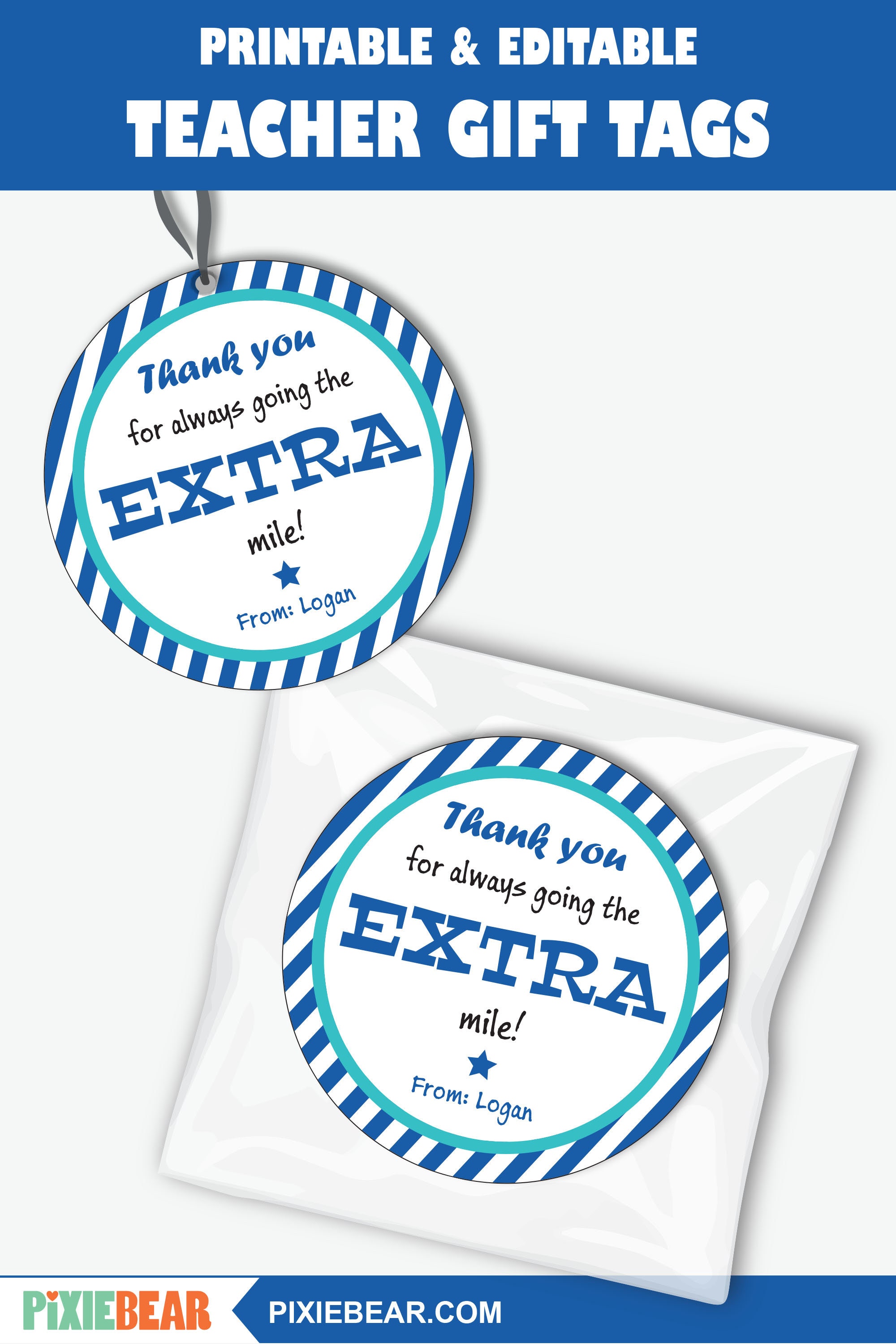 Teacher Appreciation Gum Tag Printable Extra Teacher | Etsy