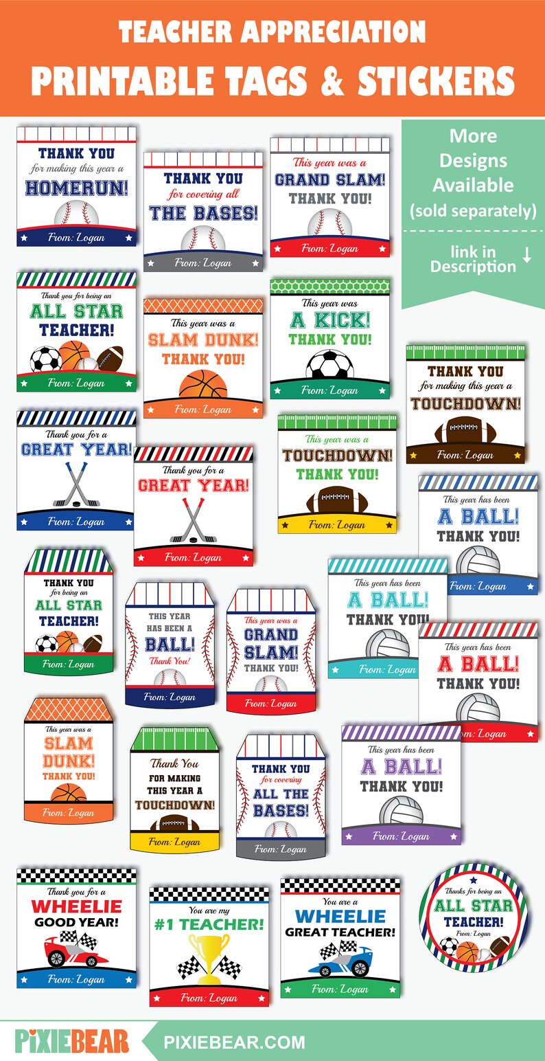 Volleyball Coach Card Printable Teacher Appreciation Tag or | Etsy