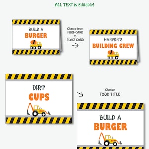 Construction Food Labels Printable Construction Party Food - Etsy Canada