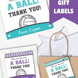 Volleyball Coach Card Printable Teacher Appreciation Tag or Thank You ...