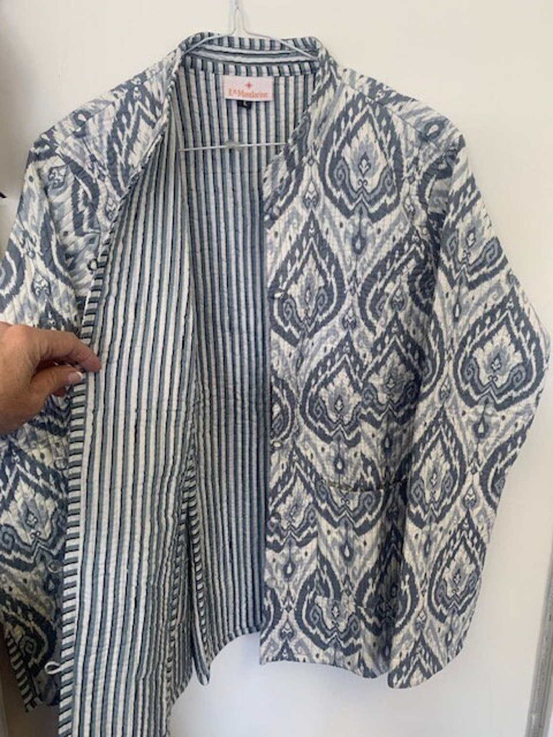 Quilted Kantha Jacket. Reversible Quilted Cotton Jacket. Handmade ...