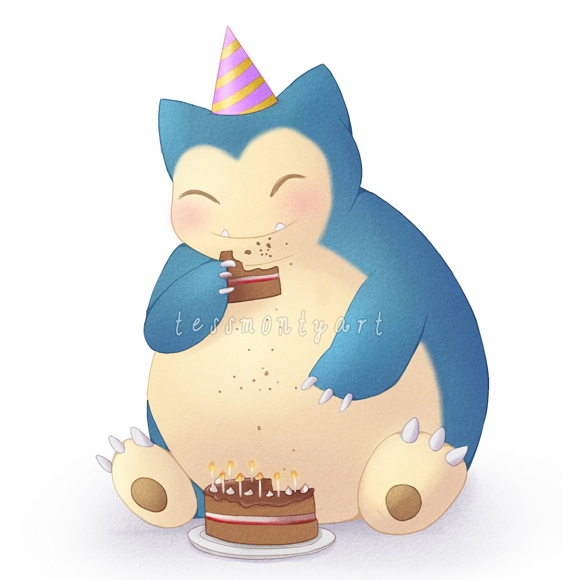 Buy Pokemon Birthday Card Snorlax blank Inside Online in India - Etsy