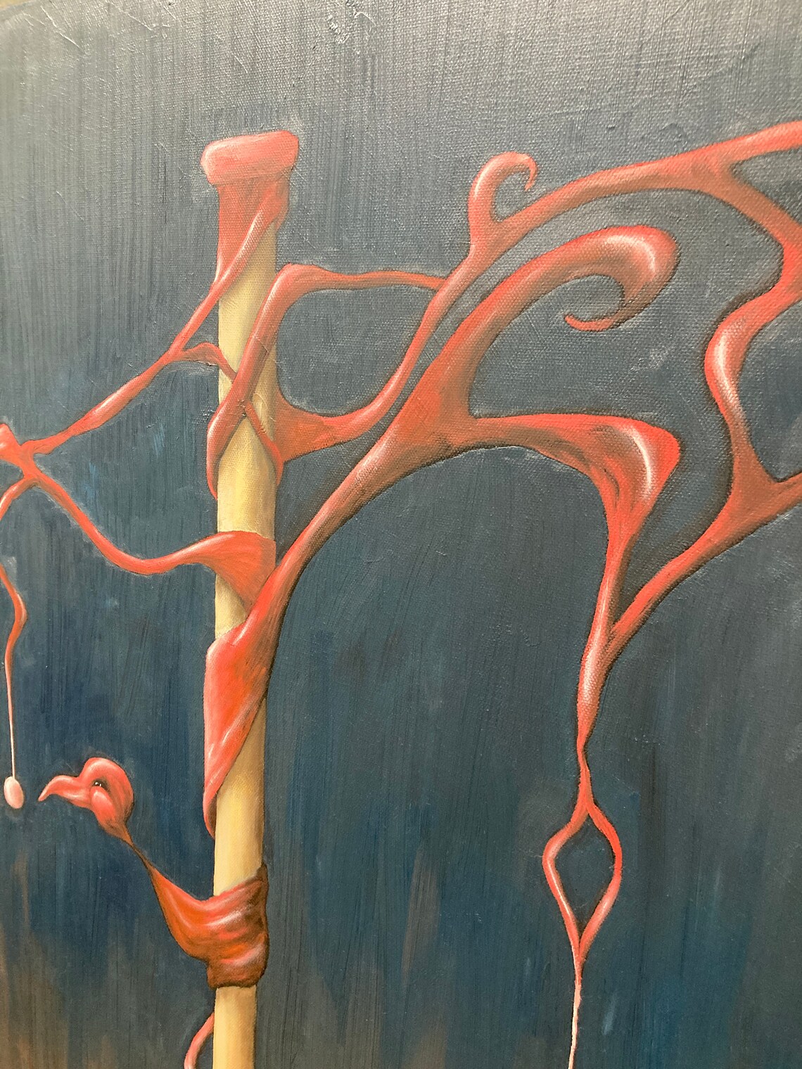 The Signpost Original Oil Painting 30x40in Surreal Bird Painting - Etsy