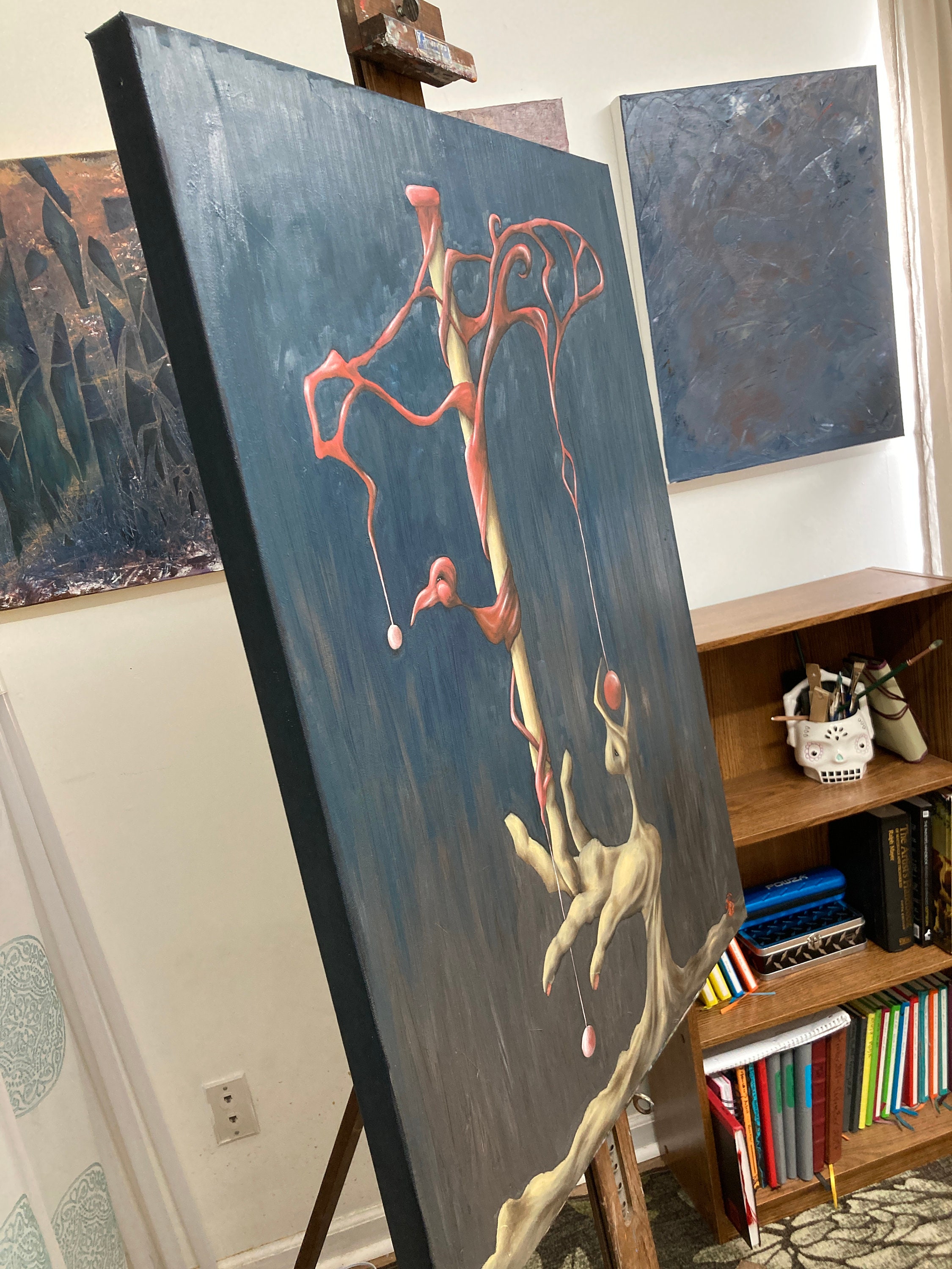 The Signpost Original Oil Painting 30x40in Surreal Bird Painting - Etsy