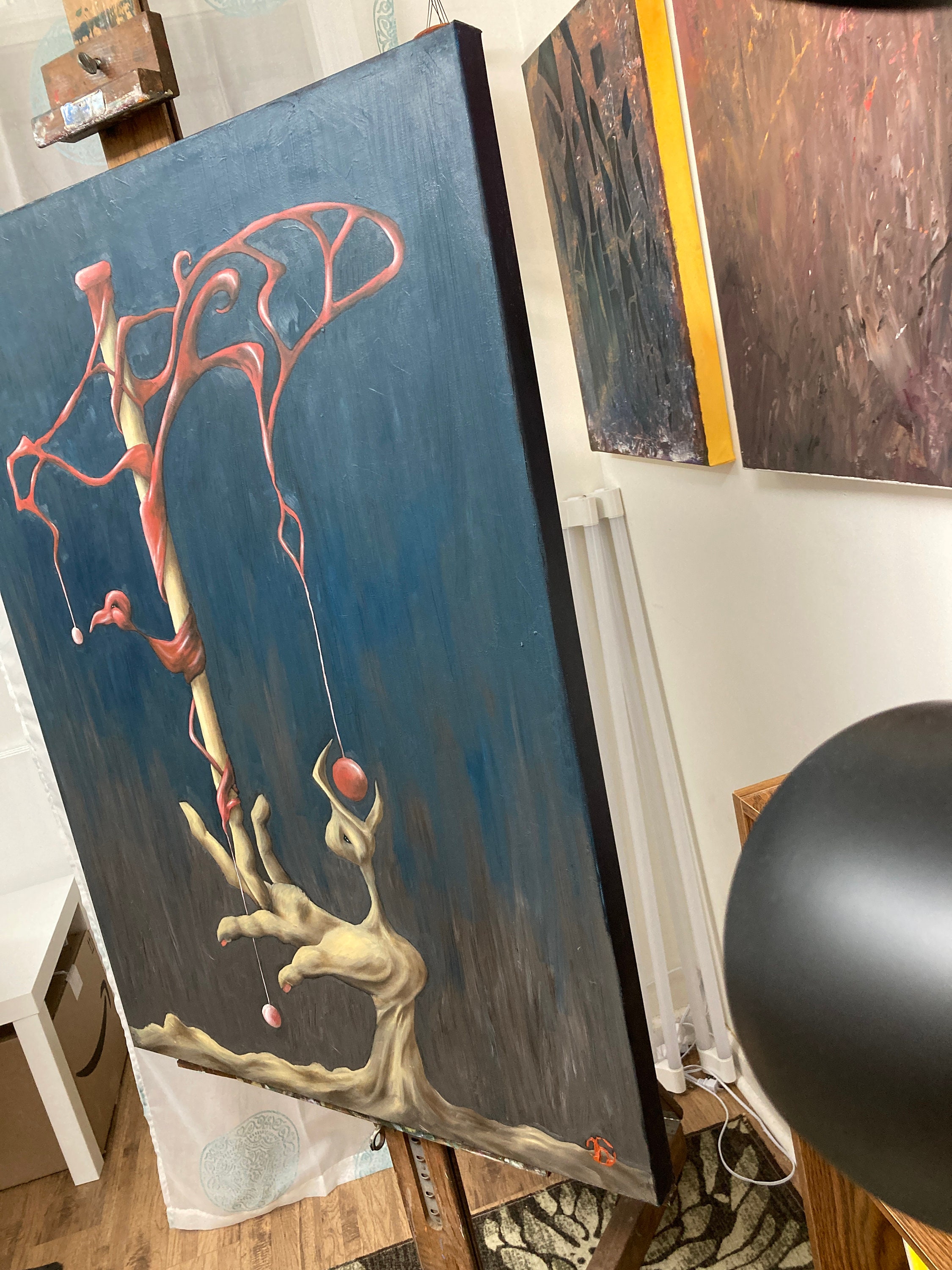 The Signpost Original Oil Painting 30x40in Surreal Bird Painting - Etsy