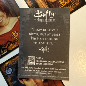 Buffy the Vampire Slayer Rare Four Cards Limited Issued Set 2000 - Etsy