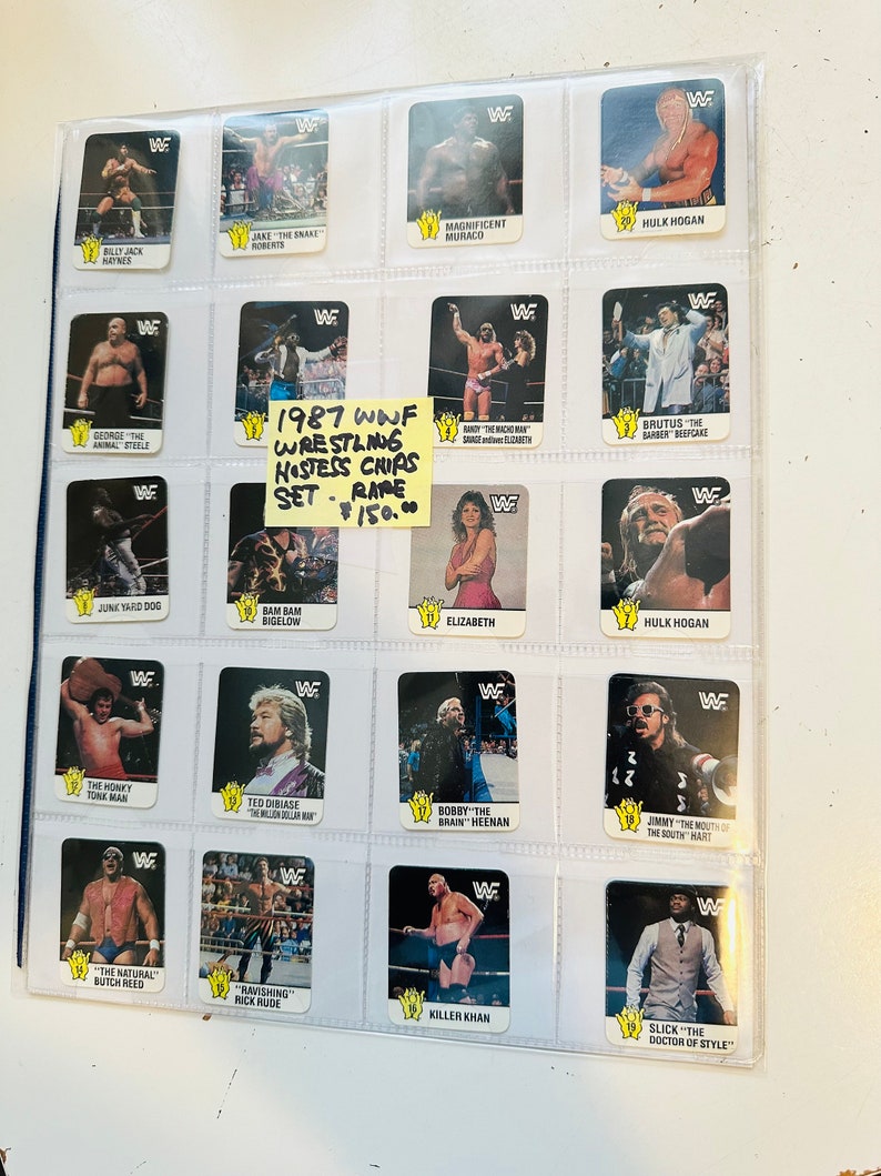 WWF Wrestling Hostess Chips Rare Vintage Mini Cards Set 1987 - Etsy
