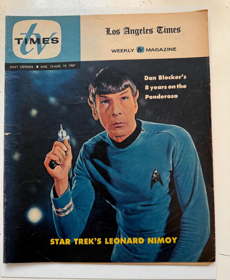 Star Trek Rare Find LA Times TV Guide Insert Booklet From 1967 - Etsy