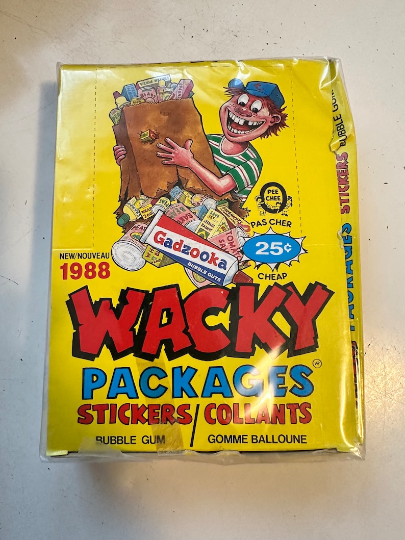 Wacky Packages Rare Opc Canadian Version Cards 36 Packs Box 1988 - Etsy