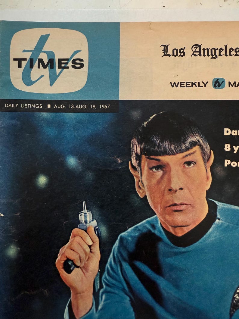 Star Trek Rare Find LA Times TV Guide Insert Booklet From 1967 - Etsy