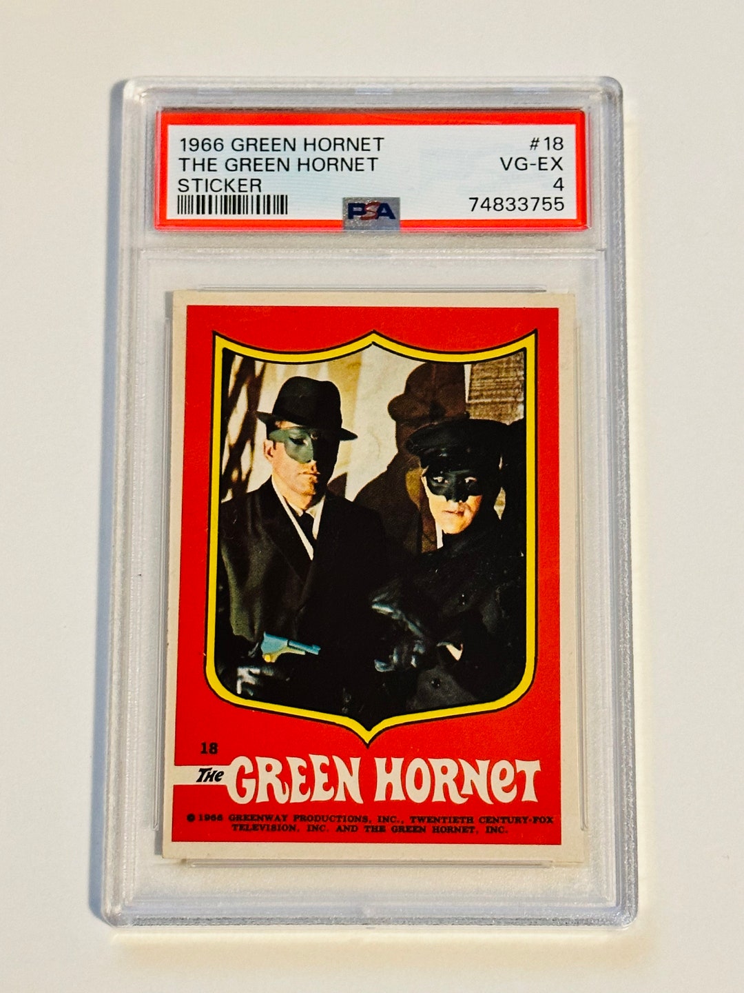 Green Hornet and Bruce Lee Rare PSA 4 Graded Sticker 1966 - Etsy