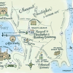 Custom Map Full Color Custom Designed and Illustrated Map - Etsy