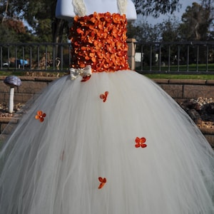 Ivory Rust Flower Girl Dress, Girls Rust Dress, Rust Ivory Lace ...
