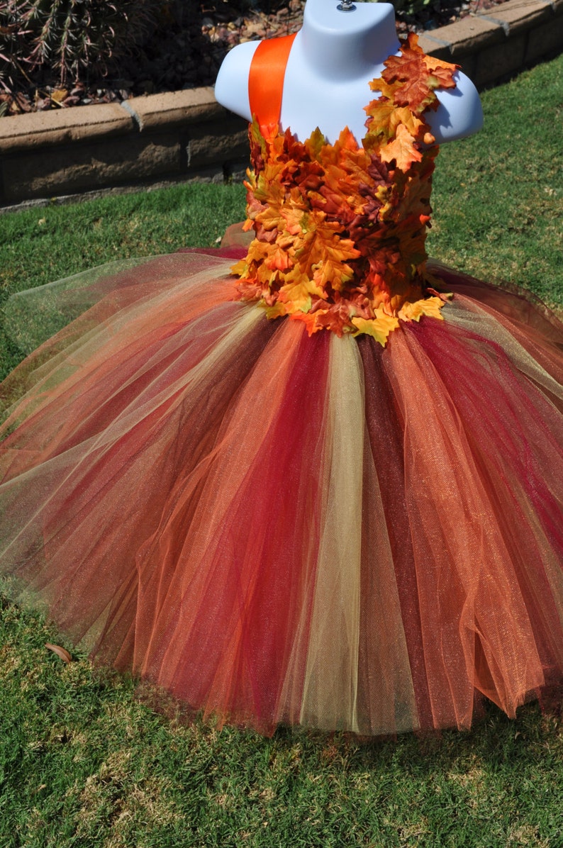 Fall Inspired Flower Girl Dress Leaf Flower Girl Dress | Etsy