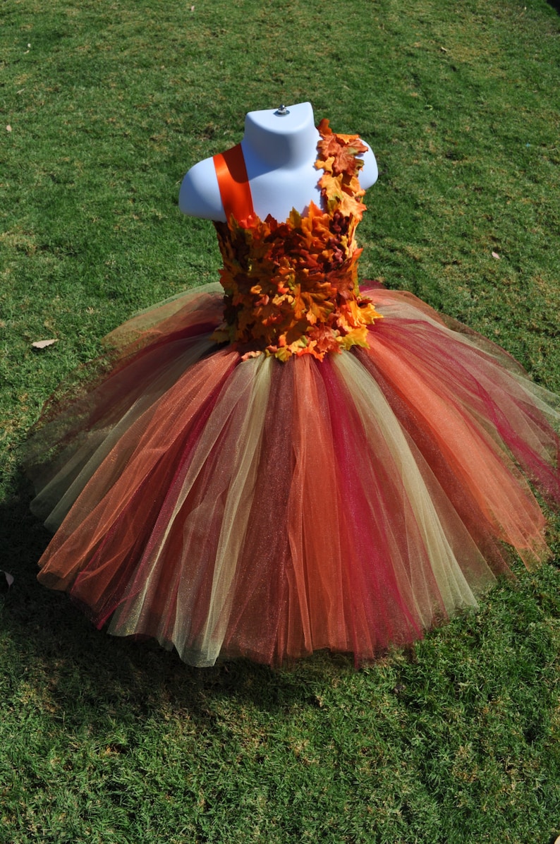 Fall Inspired Flower Girl Dress Leaf Flower Girl Dress | Etsy