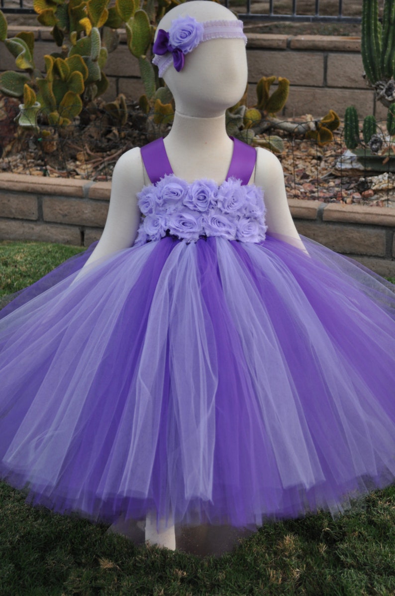 Purple Lilac Flower Girl Dress, Lavender Flower Girl Dress, Purple ...