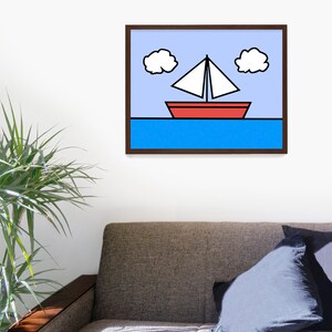 The Simpsons Poster, Simpsons Sailboat Wall Art, Nautical Art, Nautical ...