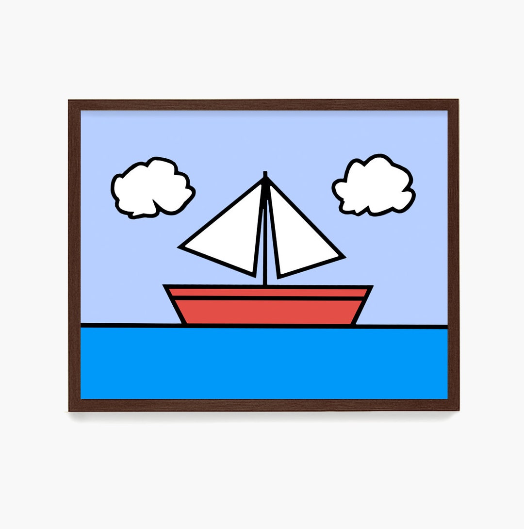 The Simpsons Poster, Simpsons Sailboat Wall Art, Nautical Art, Nautical ...
