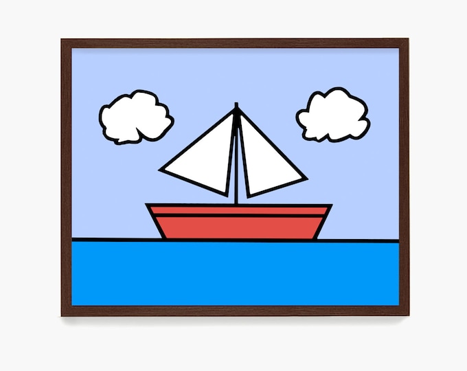 The Simpsons Poster, Simpsons Sailboat Wall Art, Nautical Art, Nautical ...
