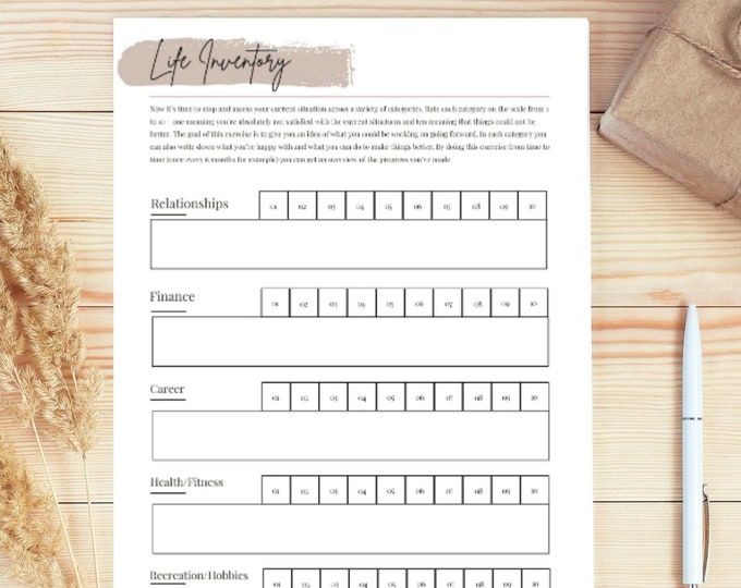 Life Inventorytherapy Worksheets Counseling Resources - Etsy