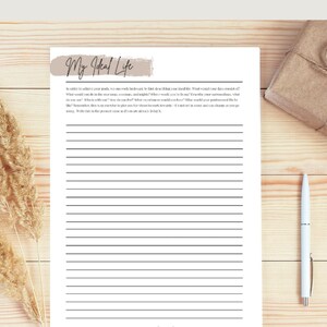 Ideal Life Worksheet: Therapy, Counseling, Self-esteem (printable PDF ...