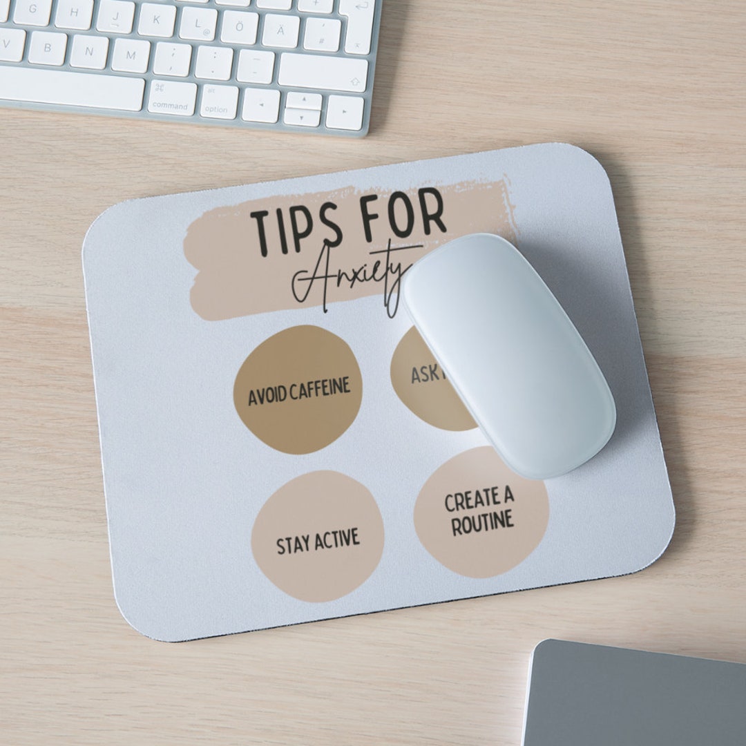 Tips for Anxiety Mental Health Mouse Pad|mental Health Gift|gifts for ...