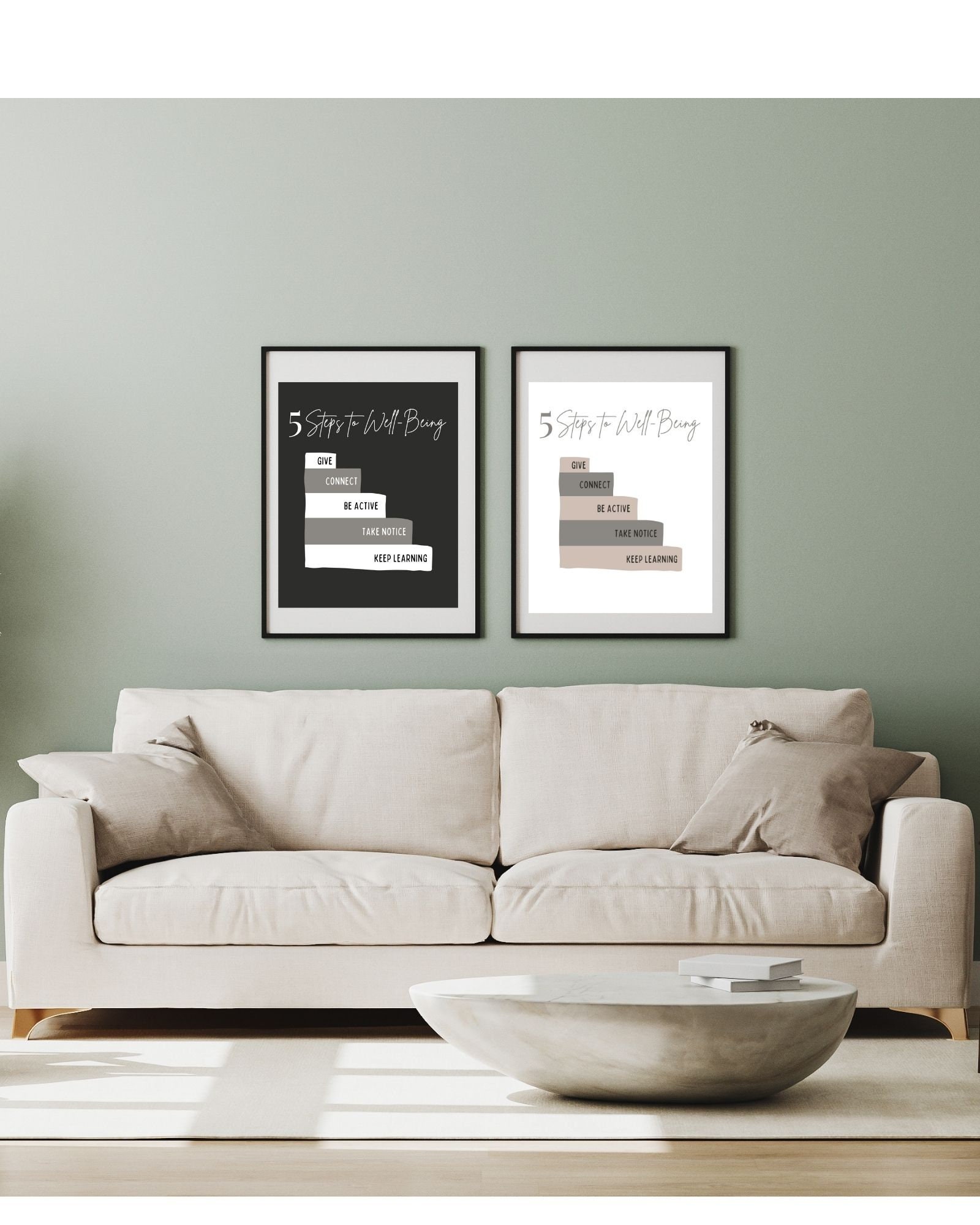 5 Steps to Well Being Poster Therapy Office Decor counseling - Etsy