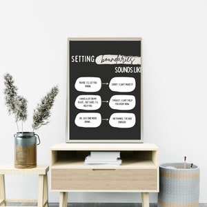 Setting Boundaries Sounds Like Poster| Therapy Office Decor |counseling ...
