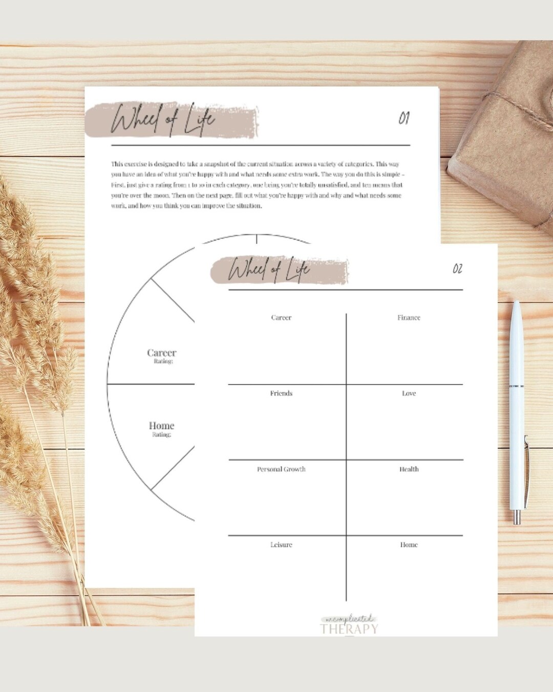 Wheel of Life|therapy Worksheets| Counseling Resources |psychology ...