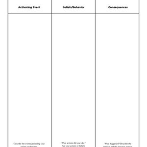 ABC Model|therapy Worksheets|counseling Resources|psychology|social ...