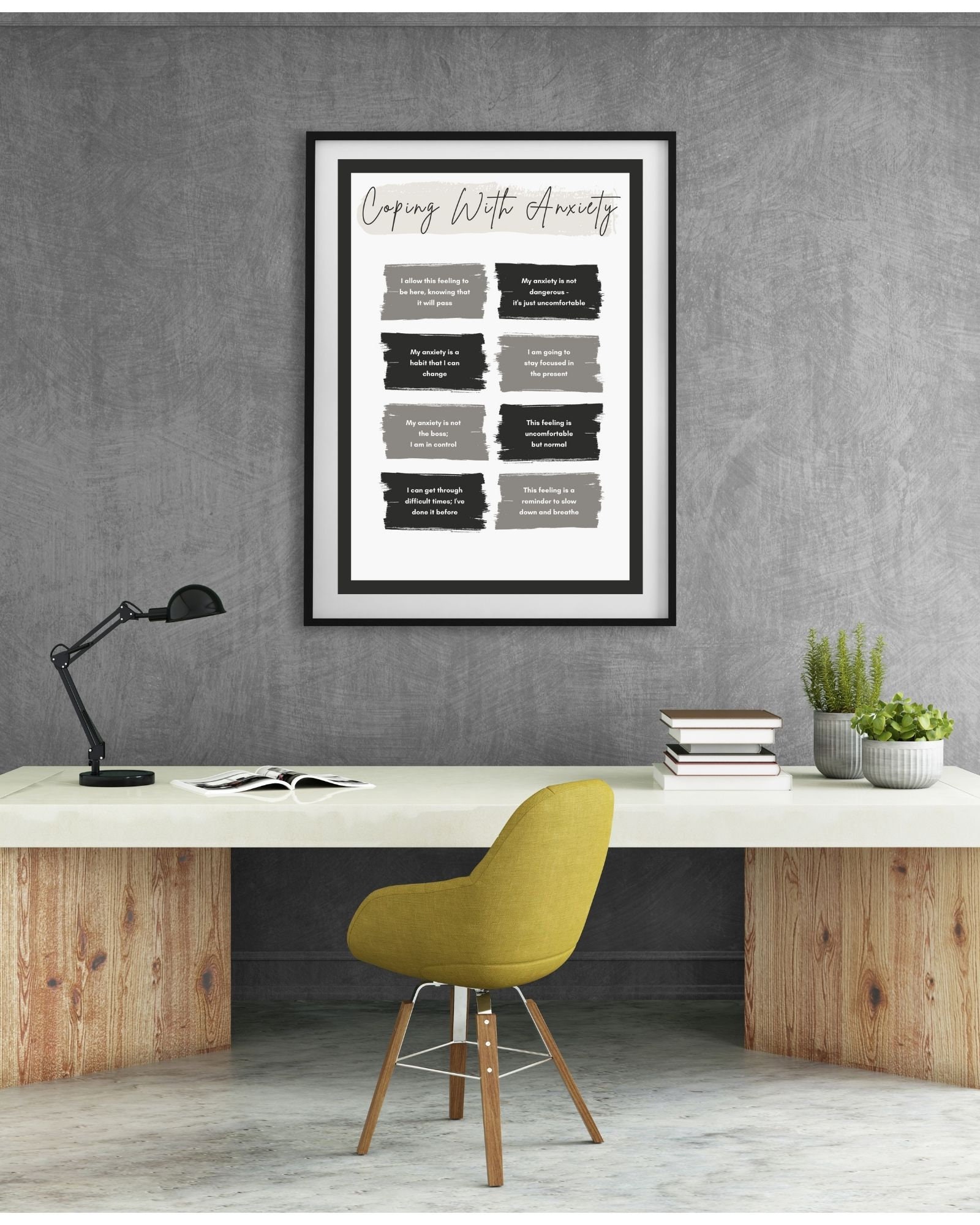 Coping Skills for Anxiety Poster: Therapy Office Decor (digital Print ...