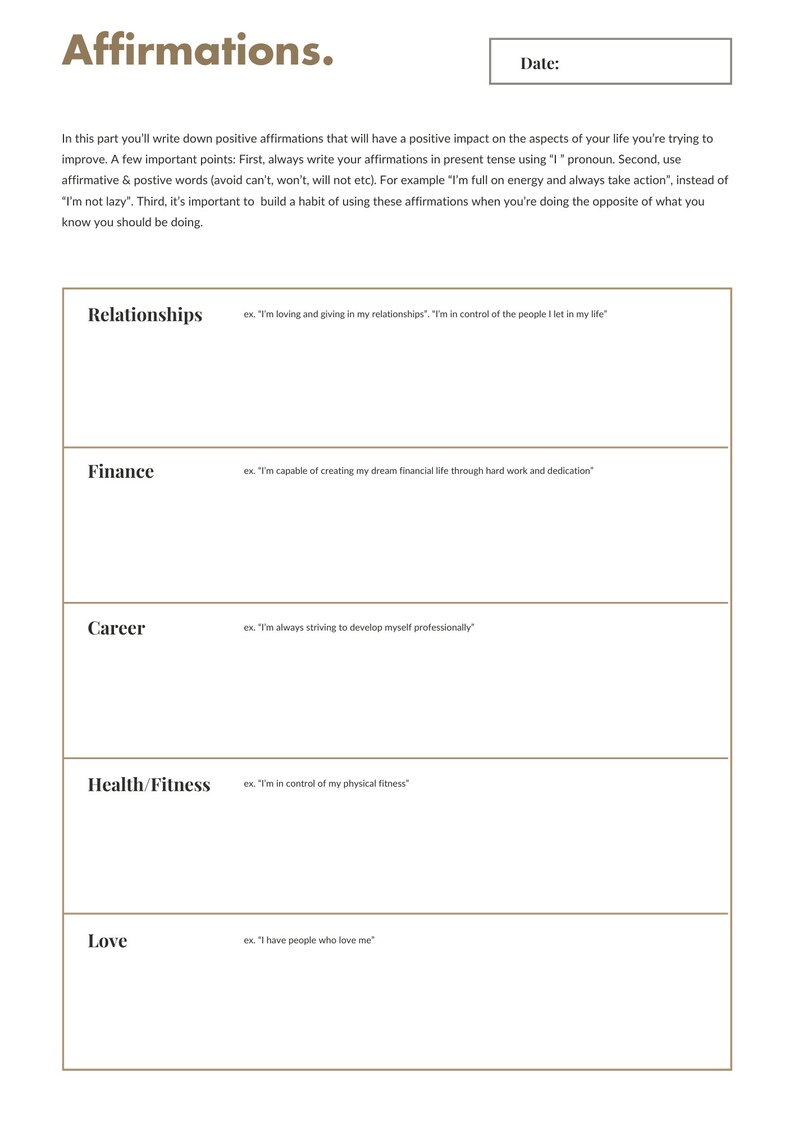 Affirmation|therapy Worksheets|counseling Resources|psychology|cbt ...
