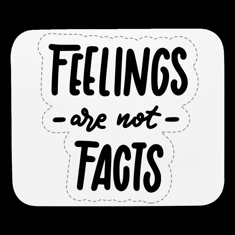 Feelings Are Not Facts Mental Health Mouse Pad|mental Health Gift|gifts ...