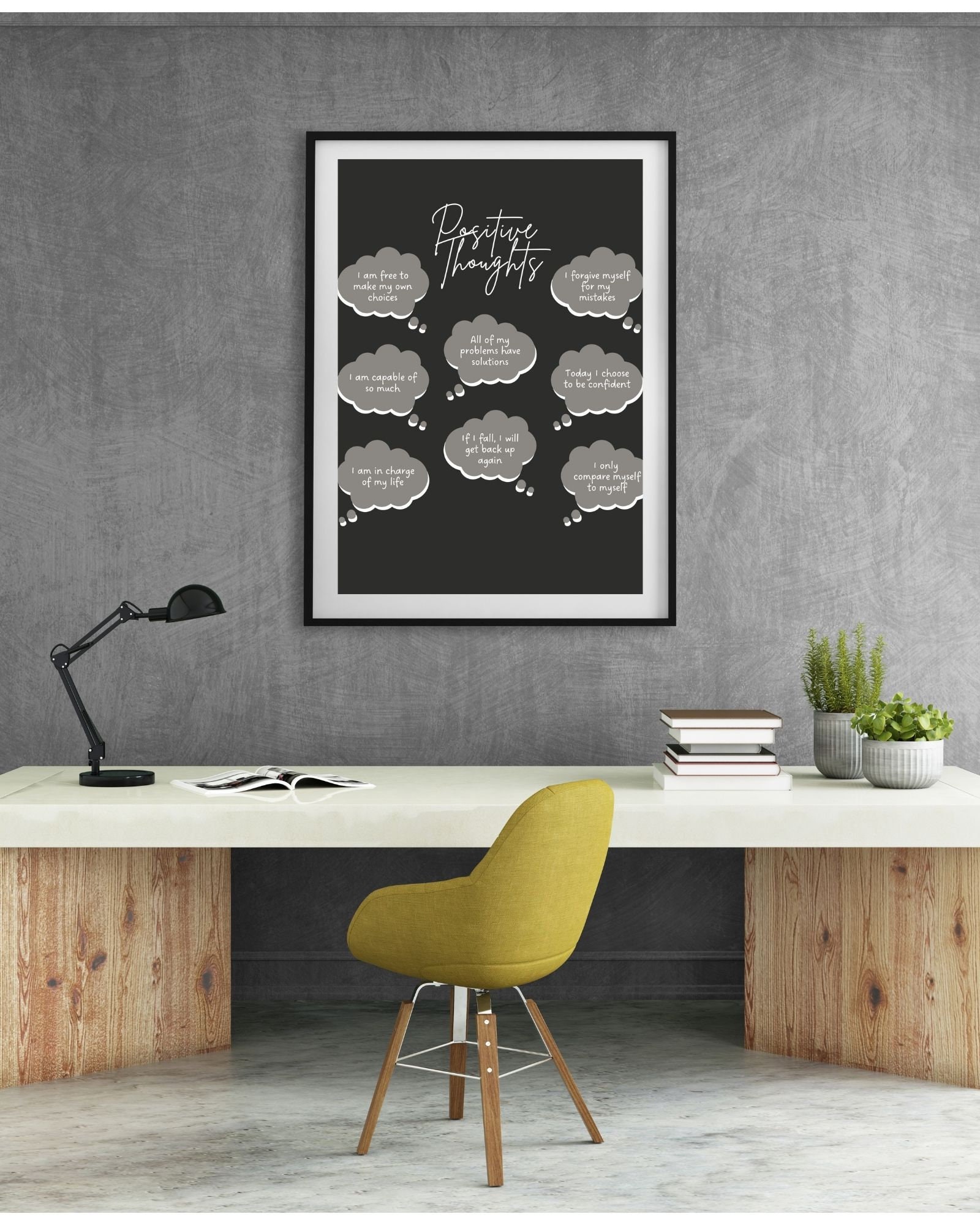 Positive Thoughts Poster Therapy Office Decor Counseling - Etsy