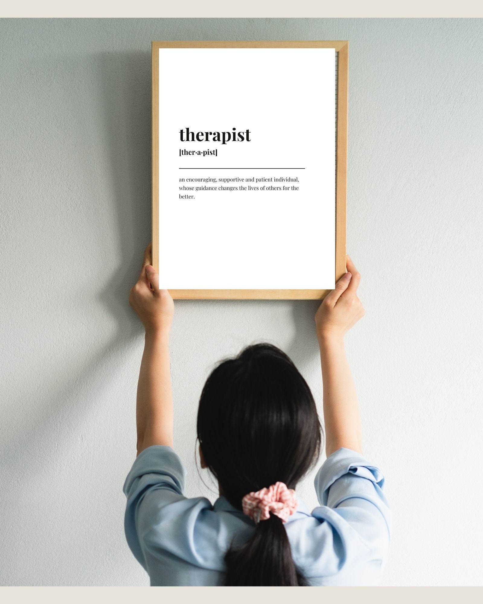 Therapist Definition Room Decor counseling &therapy Office Hanging Wall ...