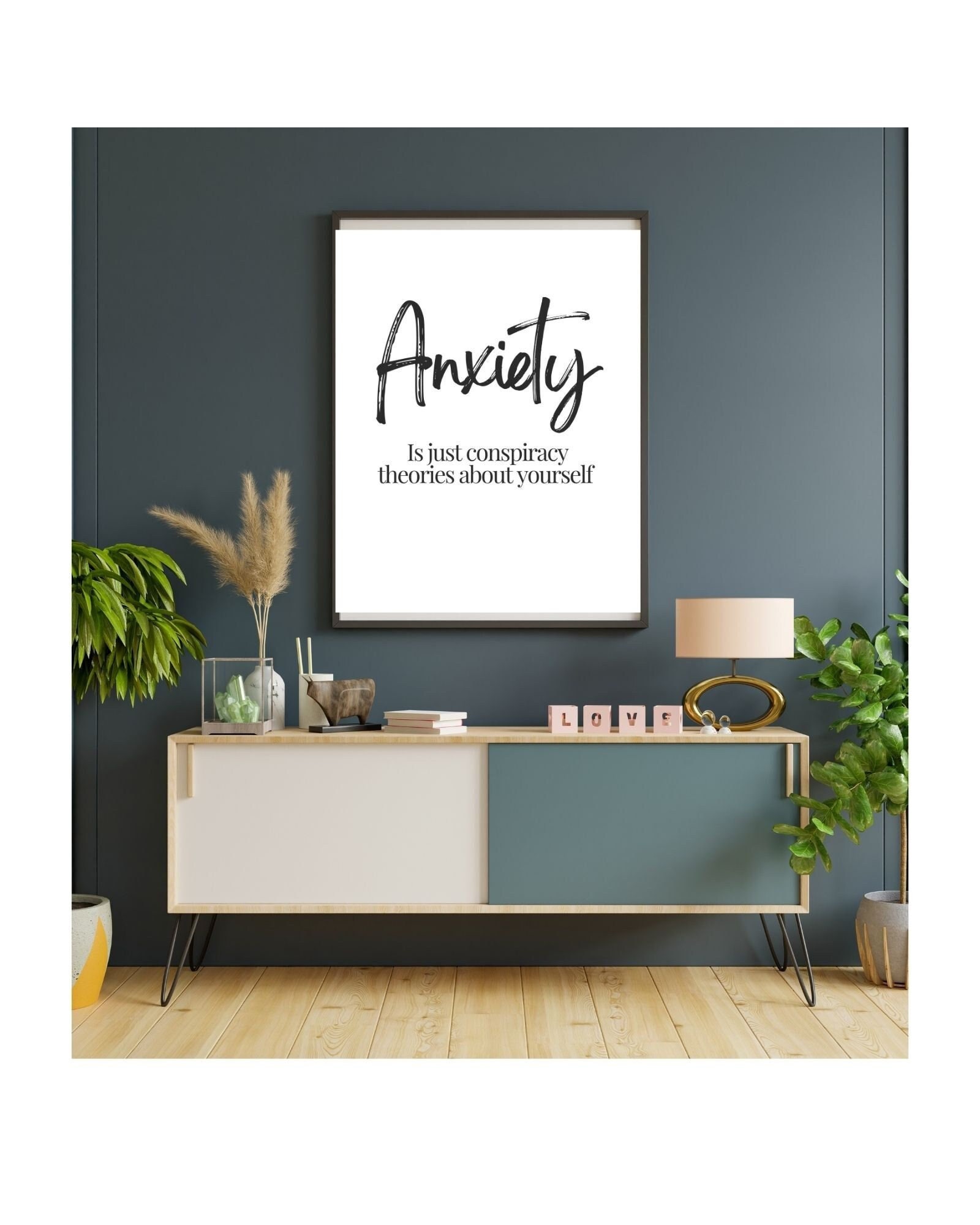 Anxiety is Conspiracy Theories| Poster| Therapy Humor Funny Quote ...