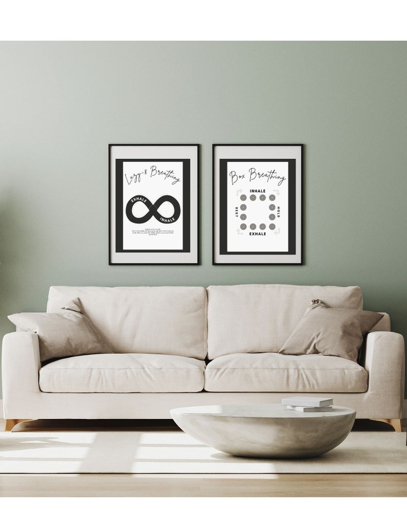 Lazy 8 Breathing Technique Print: Therapy Office Decor (digital ...