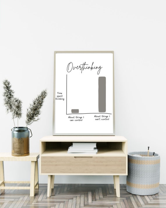 Overthinking Bar Graph Poster Therapy Office Decor - Etsy