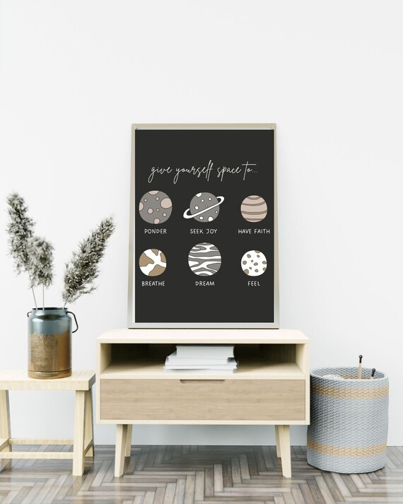 Give Yourself Space Poster Therapy Office Decor Counseling - Etsy