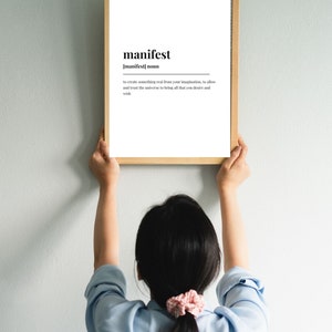 Manifest Word Definition Mental Health Digital Print Poster|therapy ...