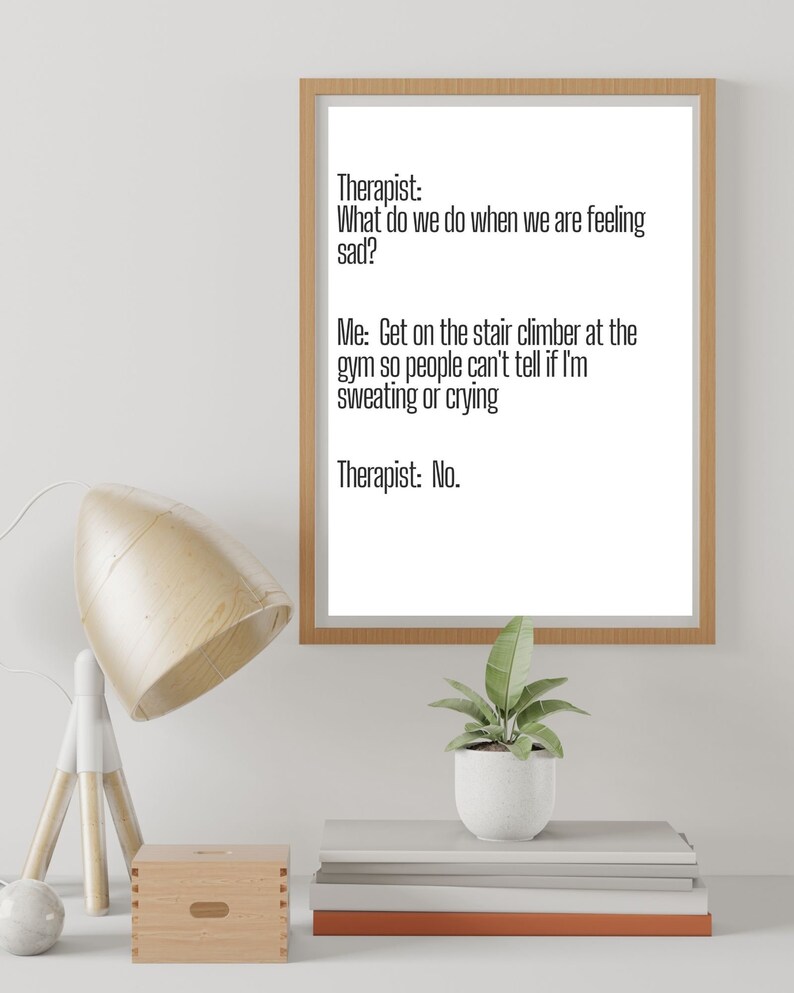 Therapist Meme Poster: Funny Counseling Office Decor (digital Download ...