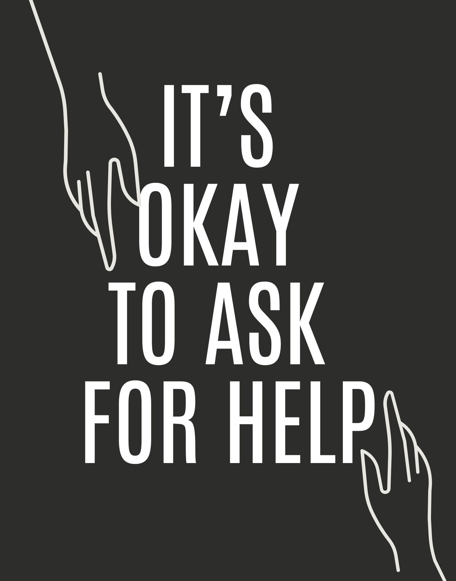Okay to Ask for Help Postertherapy Office Decor Counseling Office Wall ...