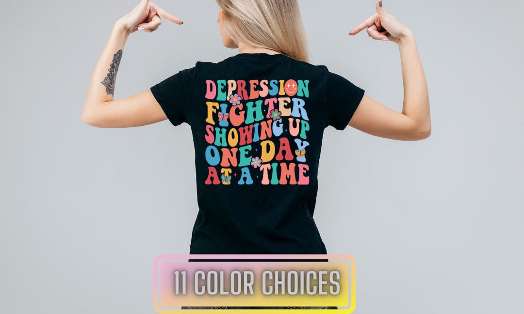 Depression Fighter Mental Health Shirt|mental Health Awareness ...