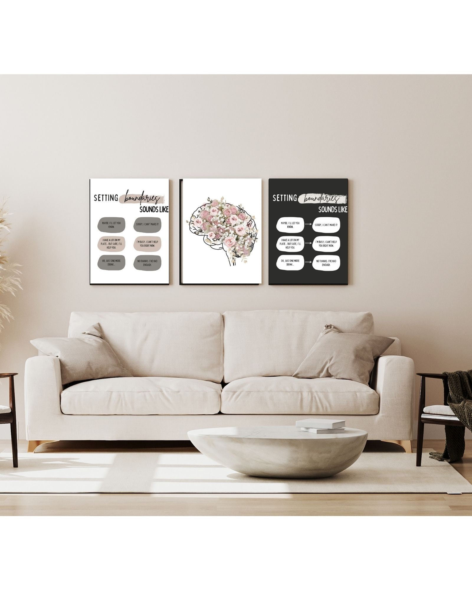 Setting Boundaries Sounds Like Poster Therapy Office Decor counseling ...