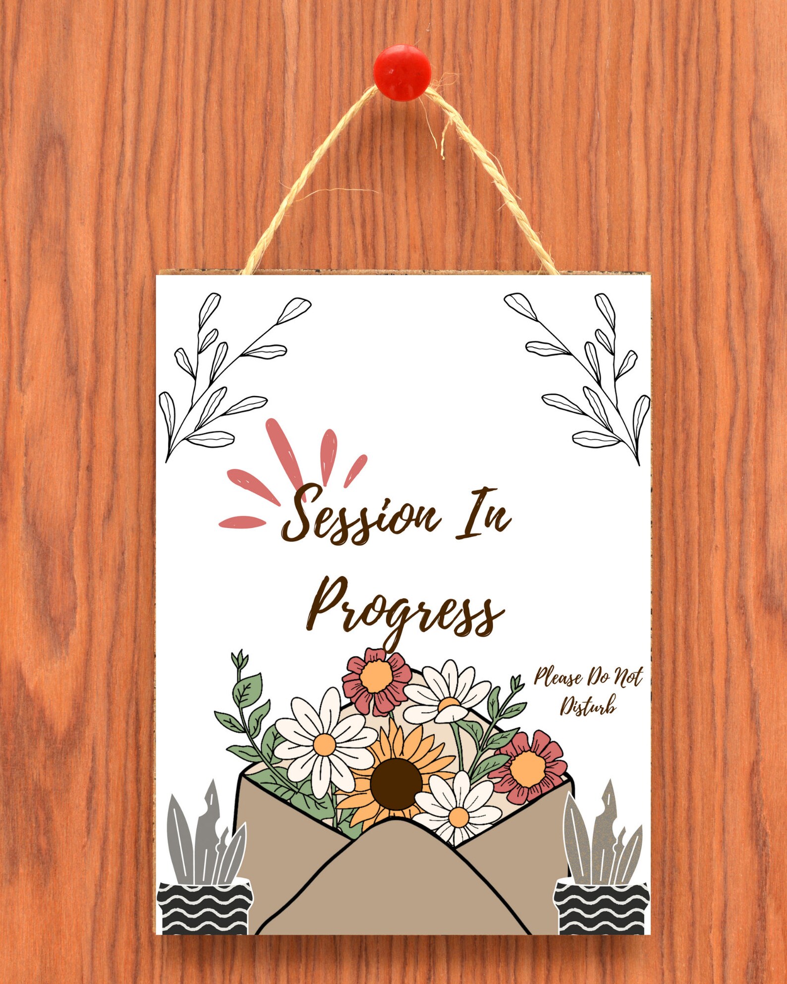 2 Session in Progress Hangable Signs Therapy Office Decor Counseling ...