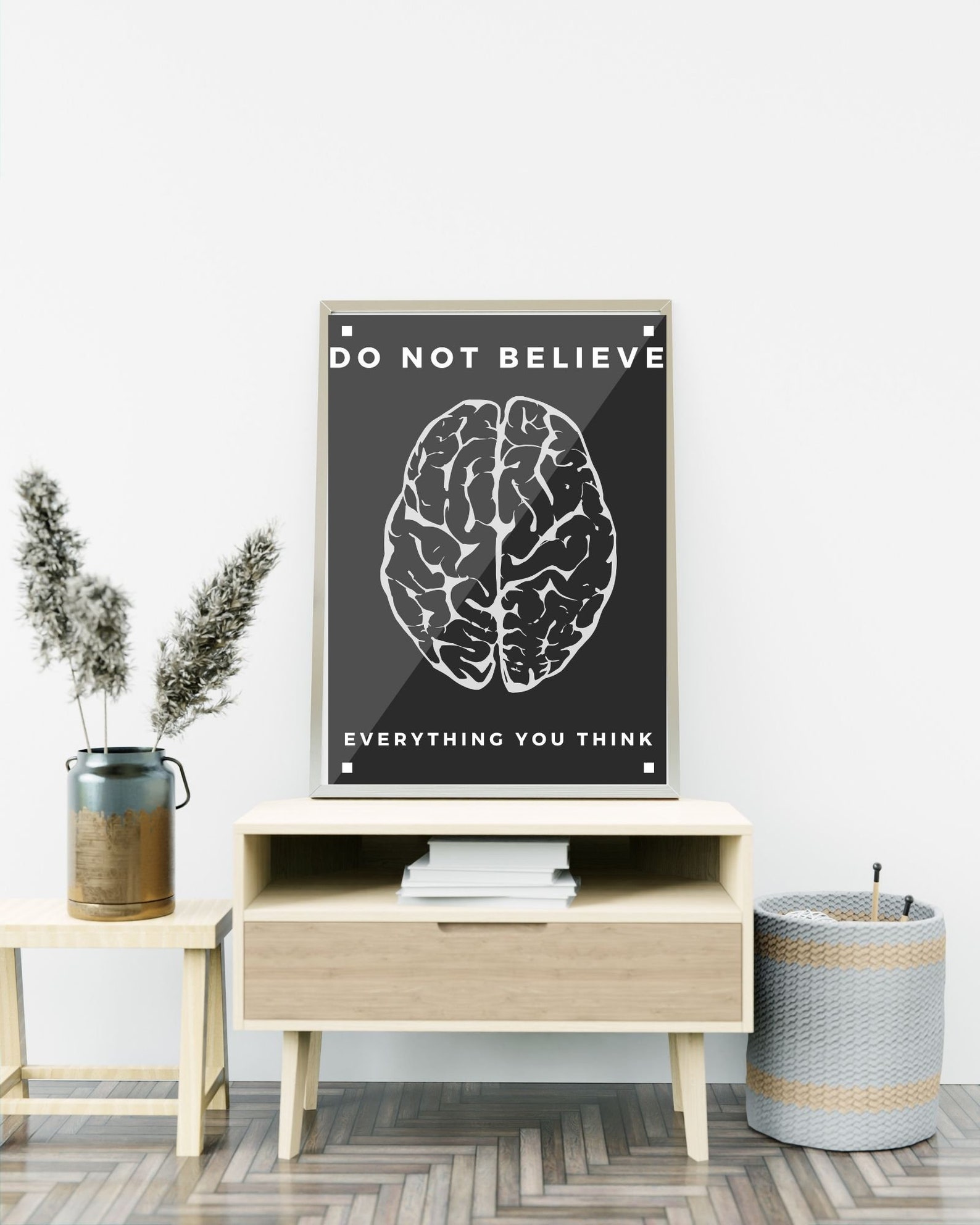 Do Not Believe Everything Mental Health Digital Print Postertherapy ...