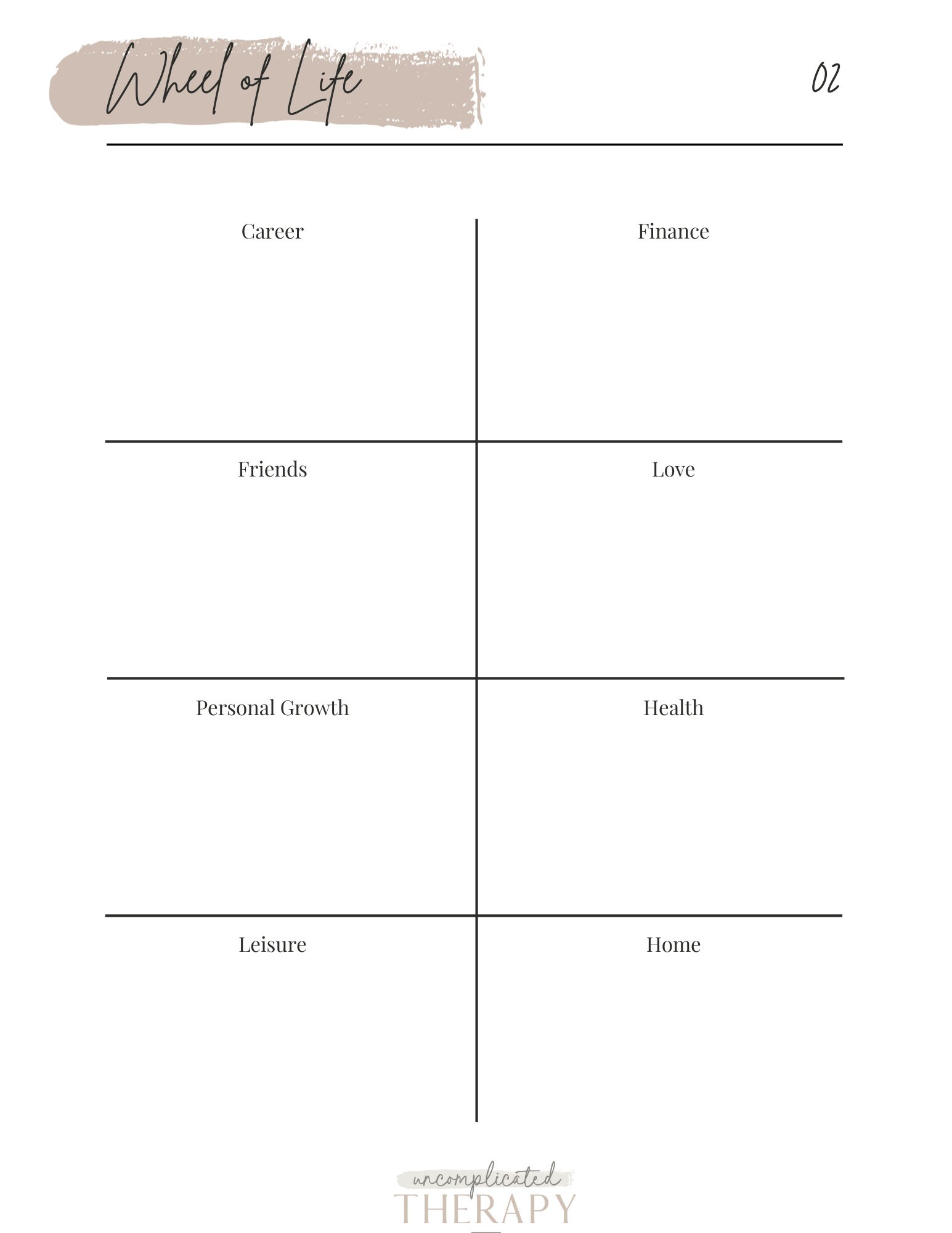 Wheel of Life|therapy Worksheets| Counseling Resources |psychology ...