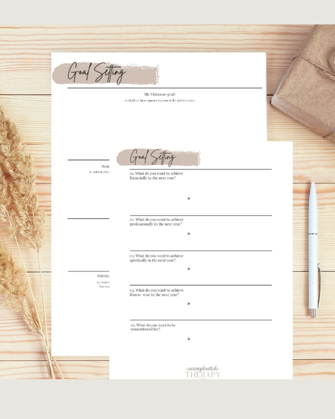 Goal Setting|therapy Worksheets| Counseling Resources |psychology ...