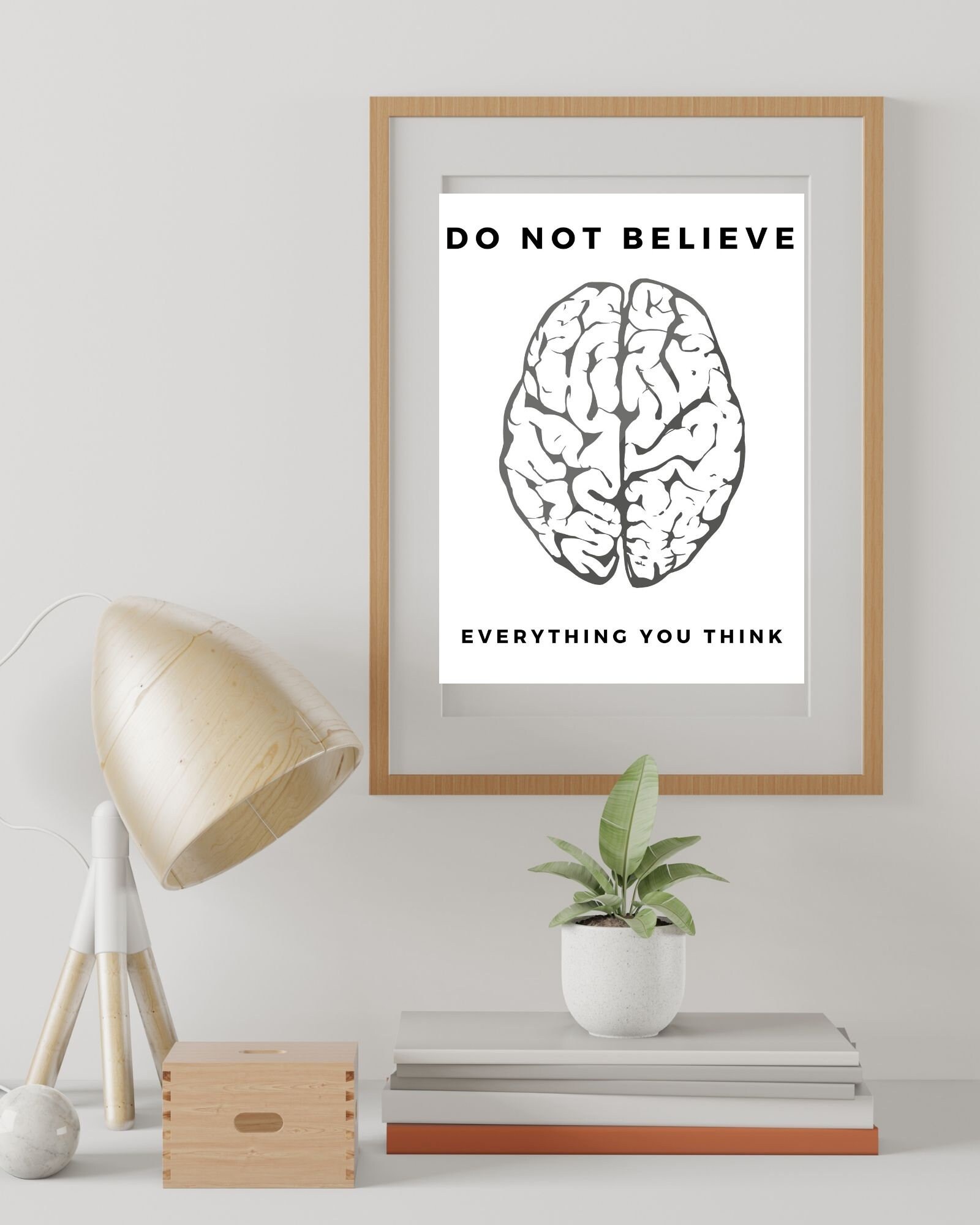 Do Not Believe Everything Poster Therapy Office Decor - Etsy